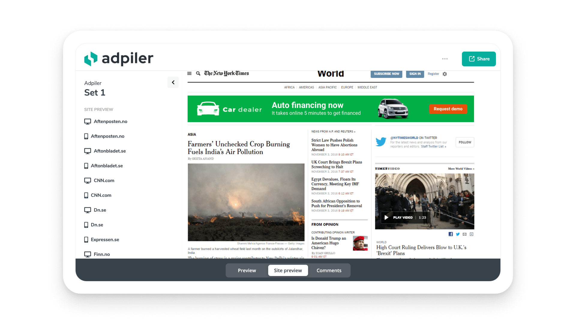 Introducing our brand new preview pages 🚀 - Adpiler