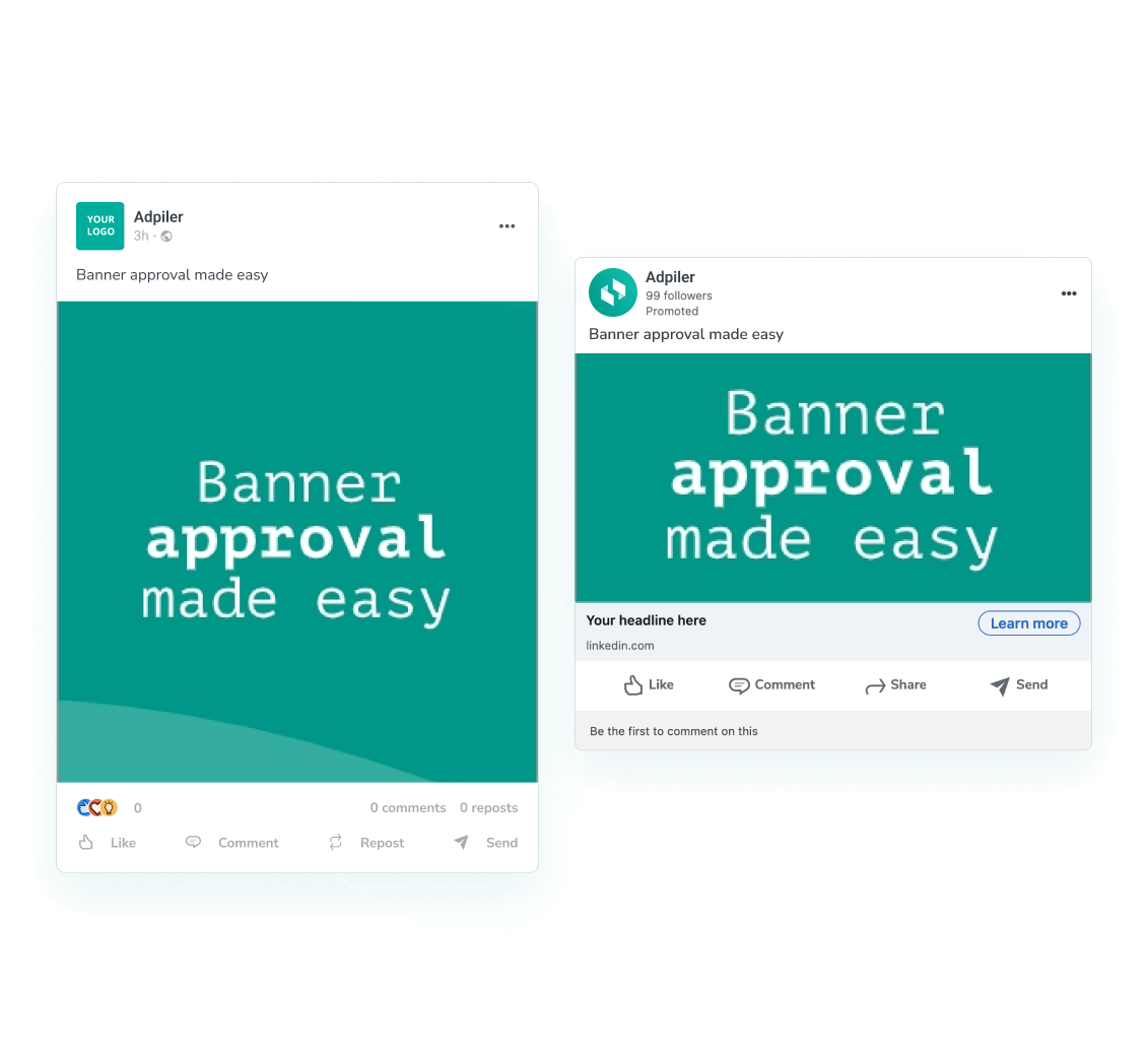 Linkedin mockups - Adpiler