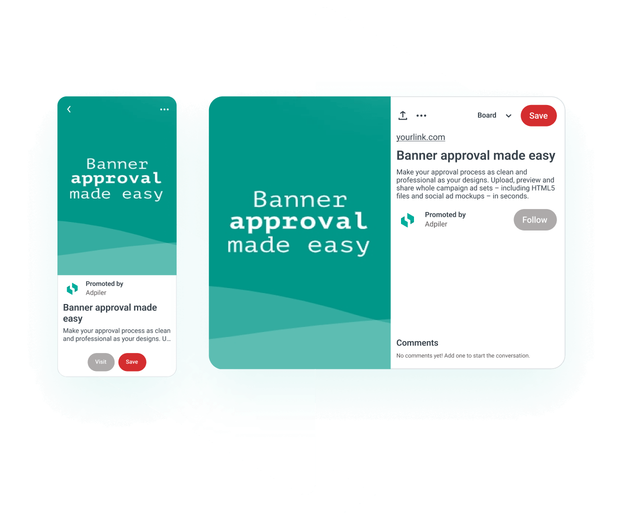 Pinterest mockups - Adpiler