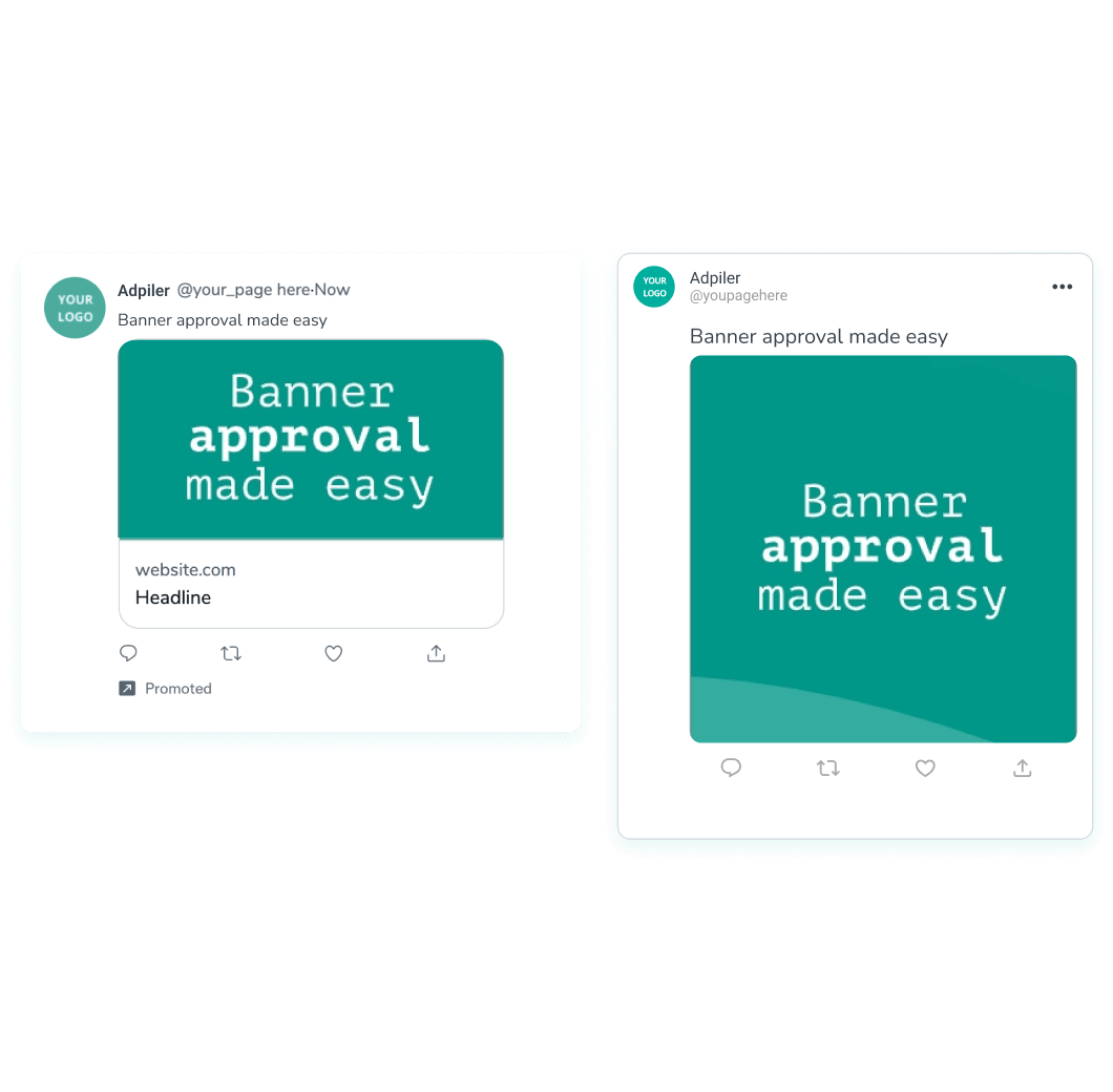 X (Twitter) mockups - Adpiler